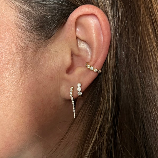 Pave Diamond Heart Necklace - Elongated Heart Necklace > 14k Gold ...