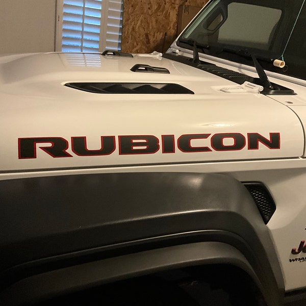 Fits 2019-2025 Jeep Rubicon JL/JT/JK Hood Letters Vinyl Graphics - Etsy
