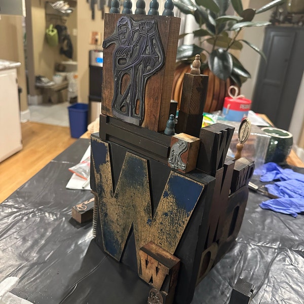 Mailbox Table Top Letter Box Antique Letterpress Printing Box - Etsy