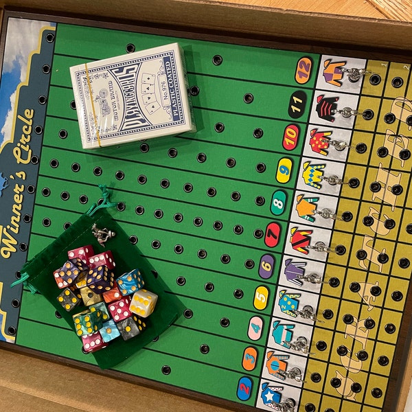 Magnetic Horse Race Board Game - 'winner's Circle' | Tabletop Game - Etsy