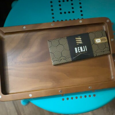 Puff & Pass Metal Tray W/ Magnetic Lid Blue - Etsy