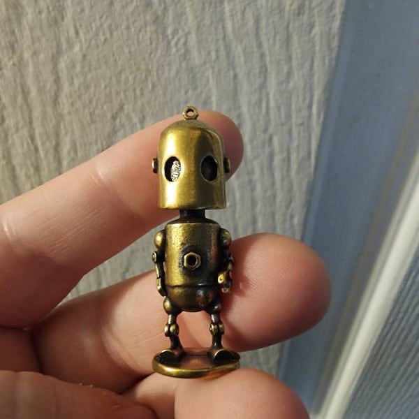 Bitsy, the Brass Robot Figurine - Etsy