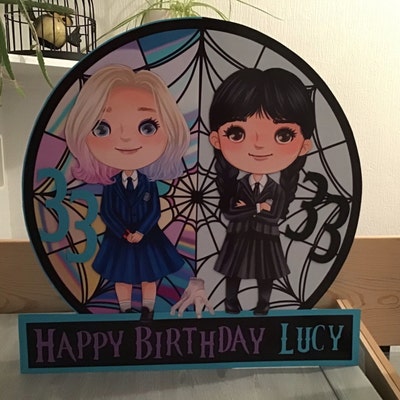 Printable Wednesday Addams Food Tent Labels or Place Tags Personalized ...