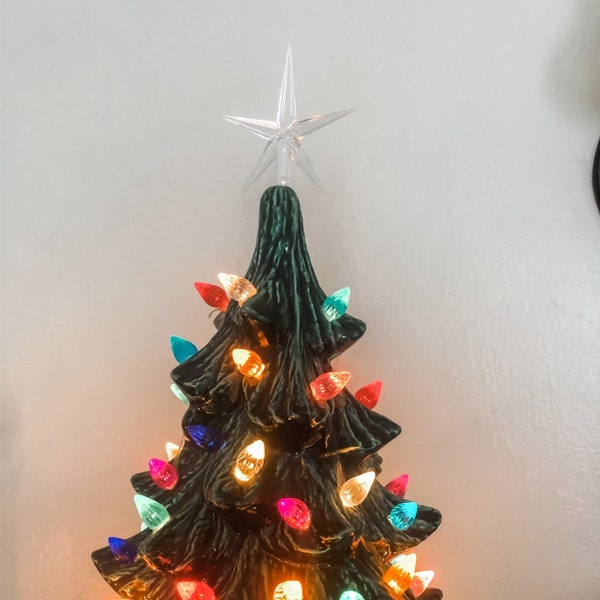 Large Ceramic Christmas Tree Stars. Replacement Star. Aqua-blue-clear ...