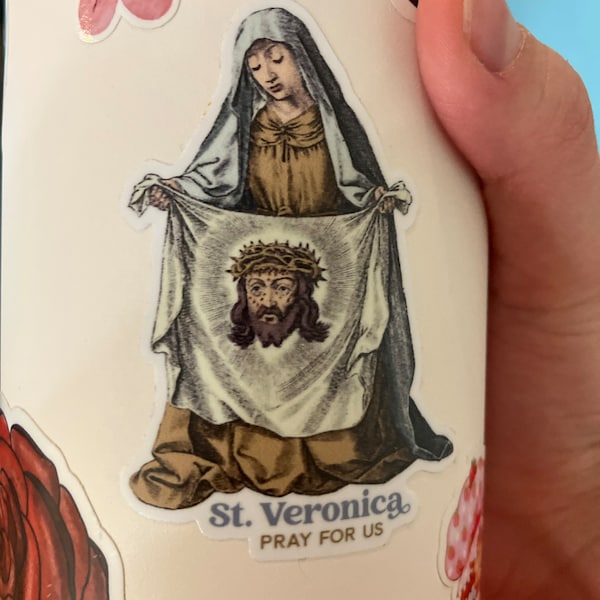 St. Veronica Waterproof Sticker | Catholic Sticker | Patron Saint ...