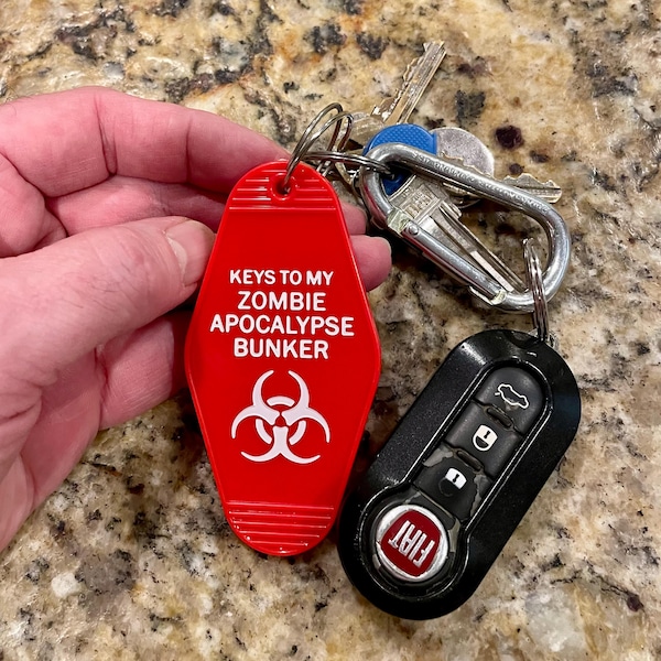 Keys to My ZOMBIE APOCALYPSE BUNKER Keytag - Etsy