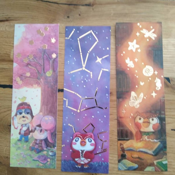 Foiled Bookmarks - Flick - Celeste - Pascal - Blathers - Animal ...