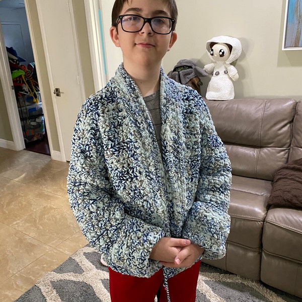 Simple Super Chunky Crochet Cardigan Pattern, Beginner Friendly, Size ...