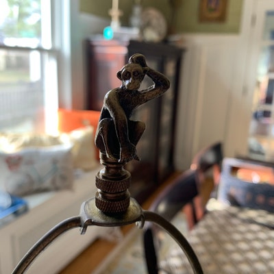 MONKEY Aged Brass Lamp Finial-highly Detailed Cast Metal - Etsy