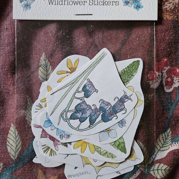 Spring Wildflower Stickers • Pack of 9 Nature Stickers • British ...