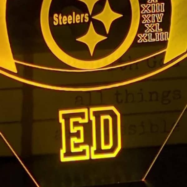 Green Bay Packers, LED Football Sports Fan Lamp, Custom Made Night ...