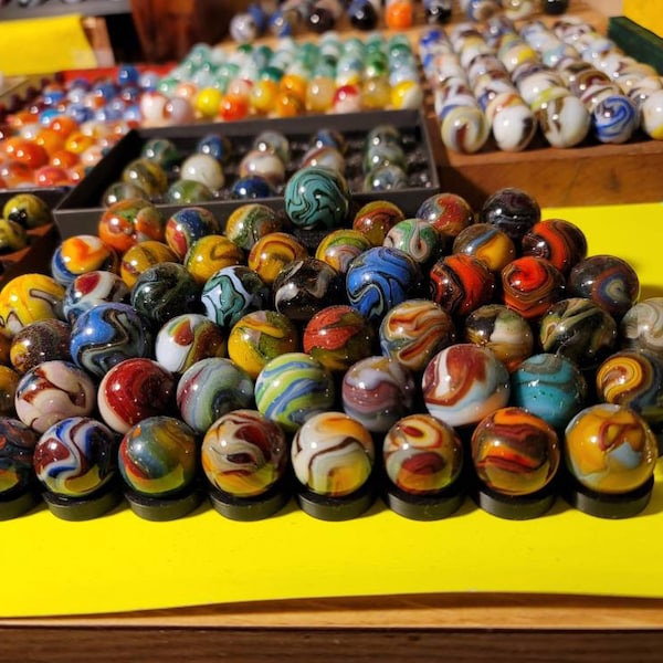 Red Swirl Marble 19mm Collectible Marble Lot # 3647 See Photos - Etsy