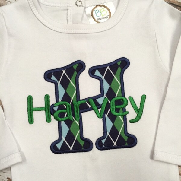 Logan Applique Monogram Set - 5" 6" 7" - Uppercase Only 11 Formats BX ...