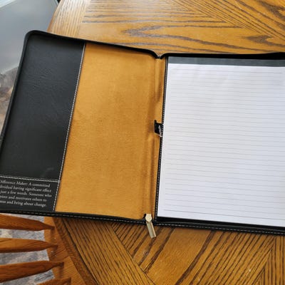 Personalized Refillable Portfolio, Custom Portfolio With Zipper, Custom ...