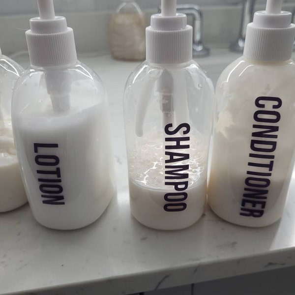 Shampoo Conditioner Body Wash Stickers | Personalized Shampoo Labels ...