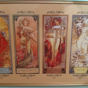 Mucha Four Seasons Summer Spring Autumn Winter by Alphonse Mucha ...