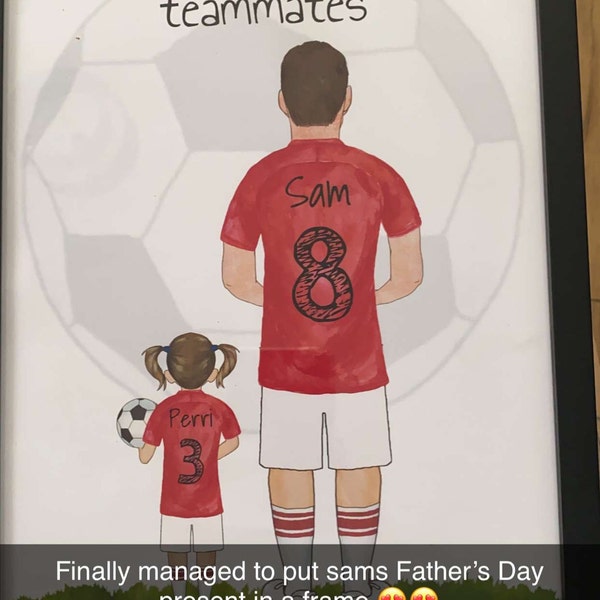 Football Gift for Dad,personalised Fathers Day Gift, Custom Family ...