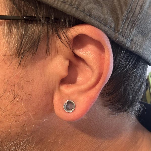 Light Skin Tone Silicone Double Flare Tunnel Silicone Ear Gauges for ...