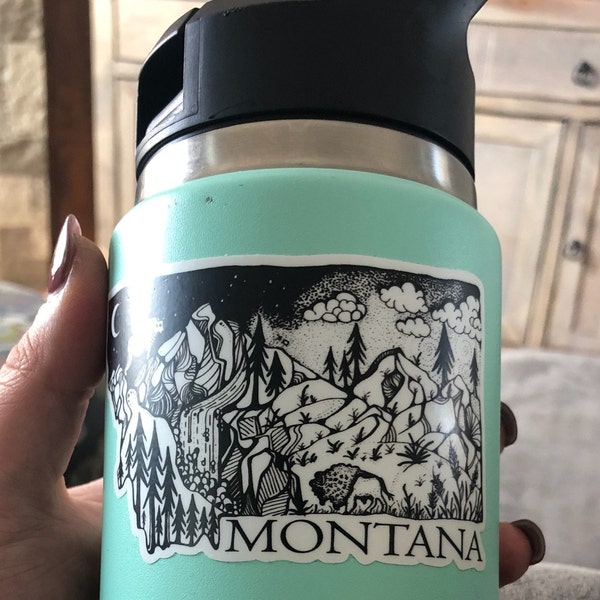 Montana State 4" Weatherproof and Durable, Outdoor Sticker, Travel ...