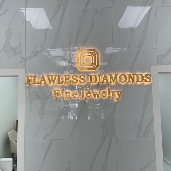 Gold Letters, Gold Sign, Gold Logo, Gold Wall Sign, Custom Sign ...