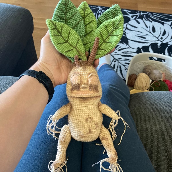PDF Crochet Mandrake Plant, Flower, Cute Mandragora Doll, Amigurumi ...