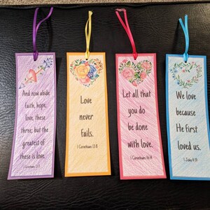 Color Your Bookmarks Love Bible Verses & Cute Animals, Christian ...