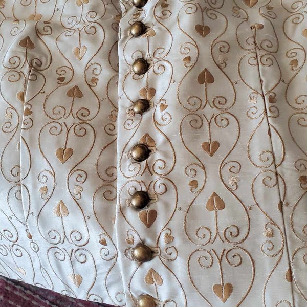 Regency Reticule in a Gold Taffeta With a Stunning Embroidery Design in ...