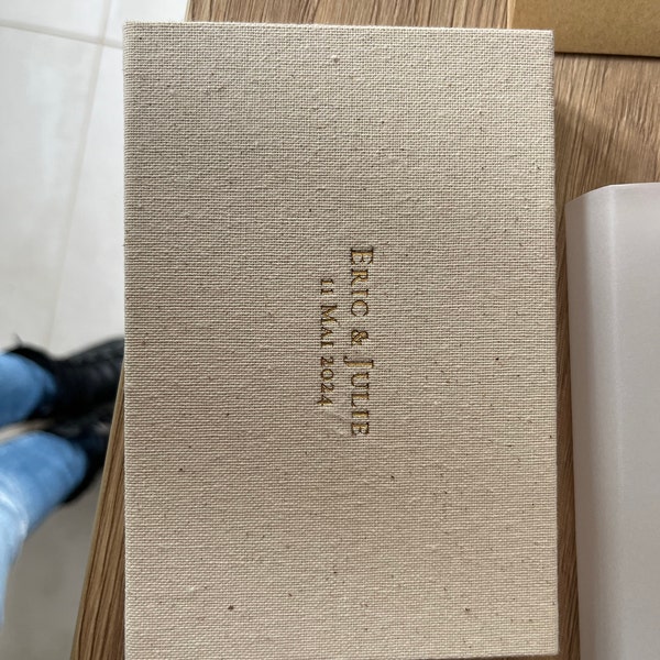 Linen USB Box - New Natural Linen | Custom USB Box Foil Stamped With ...