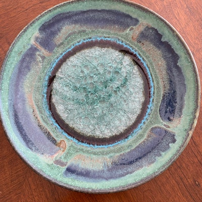 EXTRA LARGE CENTERPIECE Geode Plate Made to Order: Fused Glass Platter ...