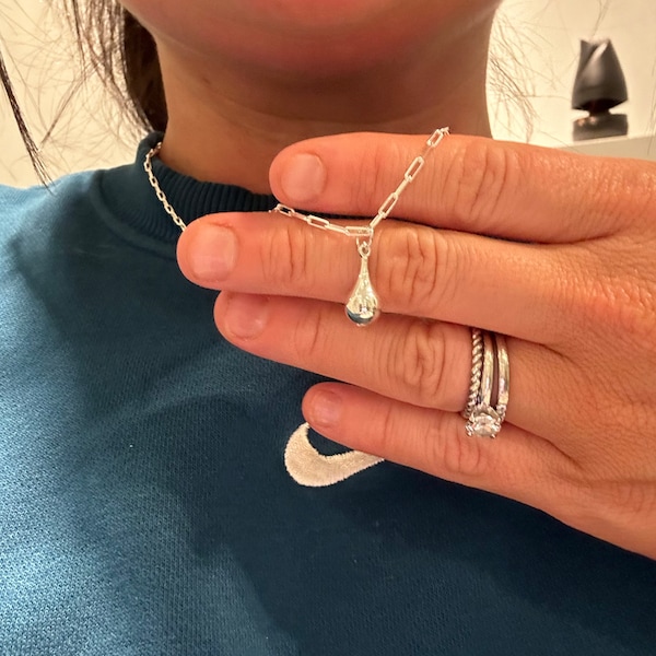 Luxury Sterling Silver Cremation Urn Necklace for Human or Pet Ashes ...