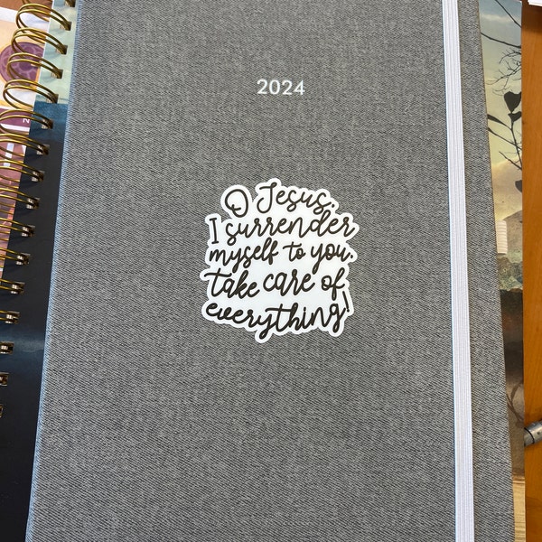 O Jesus I Surrender to You Vinyl Sticker | Surrender Novena Prayer ...