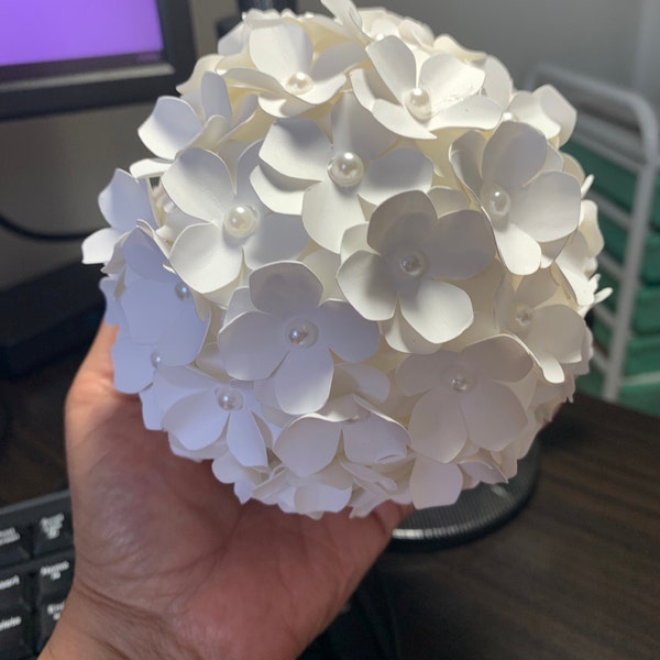Hydrangea in SVG PNG DXF Paper Flower Template for Cutting Machine ...