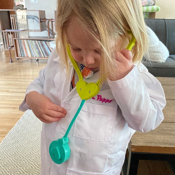 Embroidered Personalized Kids Lab Coat for Little Doctors and Nurses ...