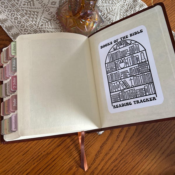 Bible Reading Tracker Sticker- for Bible Journaling and Note Taking ...