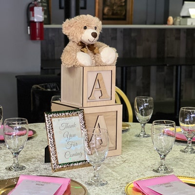 12 Inch Large Baby Shower Block Letters Large Wooden Alphabet Block ...
