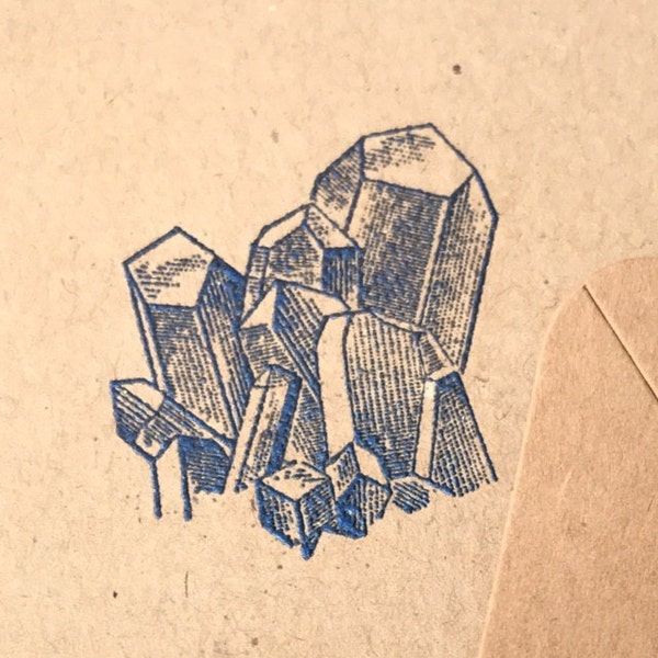 Rock Crystals Rubber Stamp Handmade by 100 Proof Press 3014 - Etsy