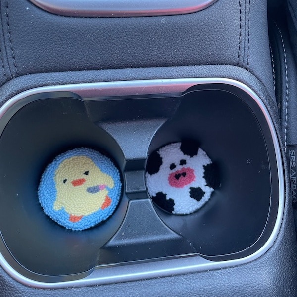 Set of 2 Car Coasters,cute Car Accessories,customisable Car Decor,new ...