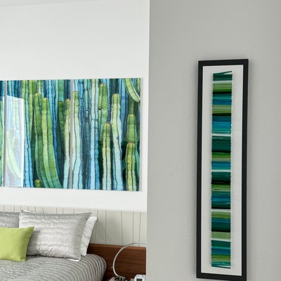 3d Wall Art Wall Sculpture Glass Wall Art Green Art Wall Panel Fused ...