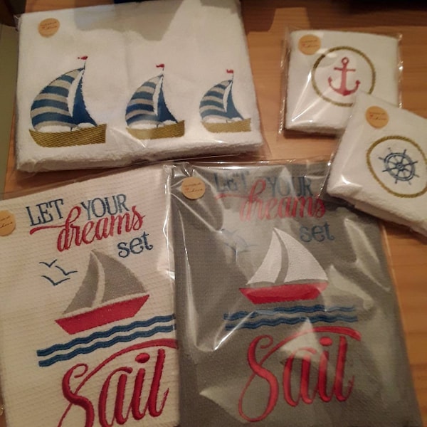 Sailboat Embroidery Design / Sailing Boat Embroidery Design Baby ...