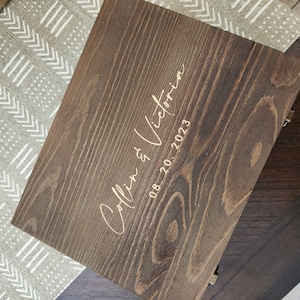 Personalized Wooden Gift Box, Engraved Name Box, Wooden Keepsake Box ...