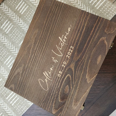 Personalized Wooden Gift Box, Engraved Name Box, Wooden Keepsake Box ...