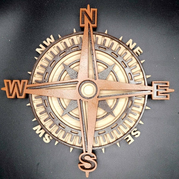 C57-compass - Scroll Saw Pattern (pdf, Dxf, Svg, Eps) - Etsy