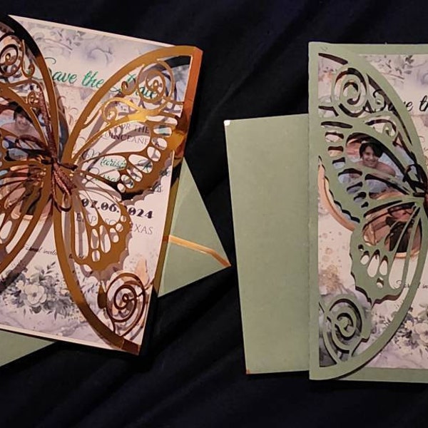 Sleeve Card, Card SVG, Greeting Card, Invitations, Folded Card, Cut ...