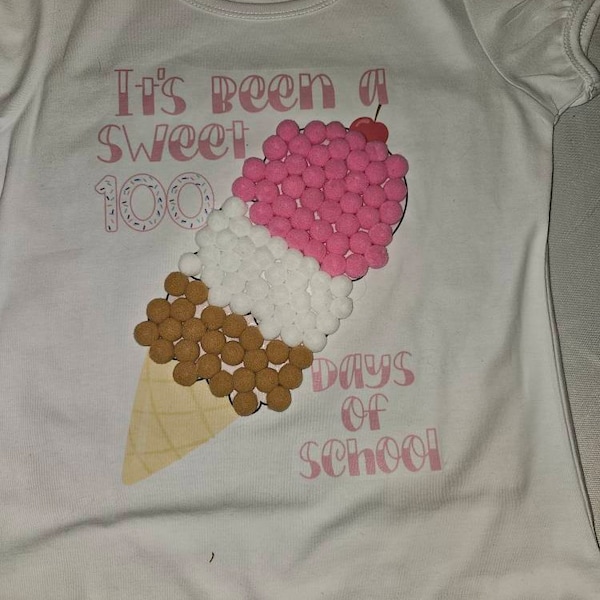 100th Day of School DIY Ice Cream Cone Shirt Kit, 100th Day of School ...