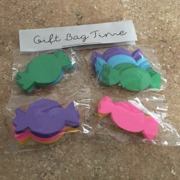 25 Pack - Paper Candy Shapes, Candy Paper Shape, Long Candy Paper Shape ...