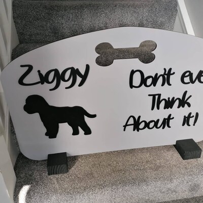 Personalised Dog Stair Gate-cockapoo Dog Stop-cockapoo Gift-dog Stair ...