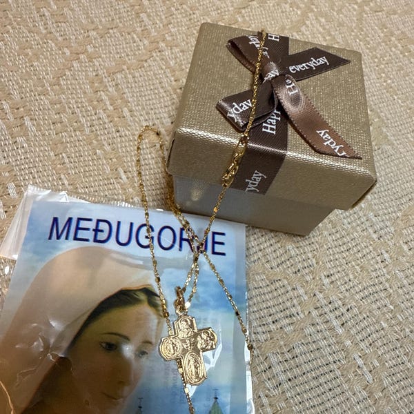 Scapular Medal, Sterling Silver Scapular Pendant, 18 K Gold Plated ...