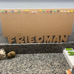 Personalized Cork Board With Name Cork Board Letters - Etsy