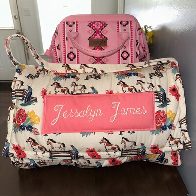 Sea Navigation World Map Kids Nap Mat With Navy Minky Dot Blanket ...