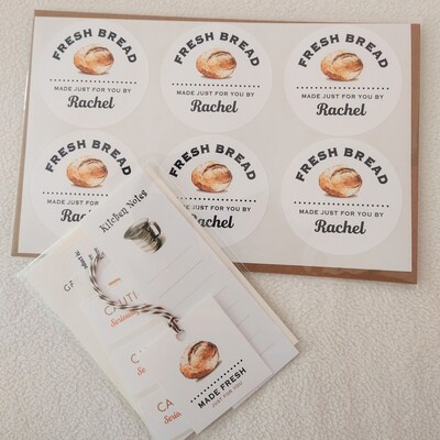 Bread Stickers Bakery Box Stickers Kitchen Labels Baguette - Etsy Canada